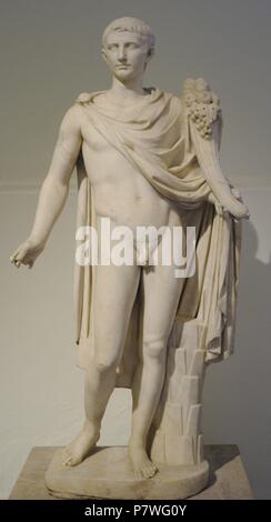 Male figure, restored as emperor Augustus (63 BC-14 AD). 2nd century AD ...
