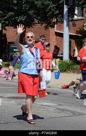 YPSILANTI, MI / USA - JULY 4, 2018: Representatives of the ...