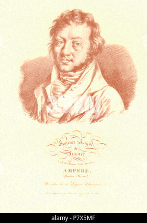 Portrait of André-Marie Ampère (1775-1836), philosopher, mathematician ...