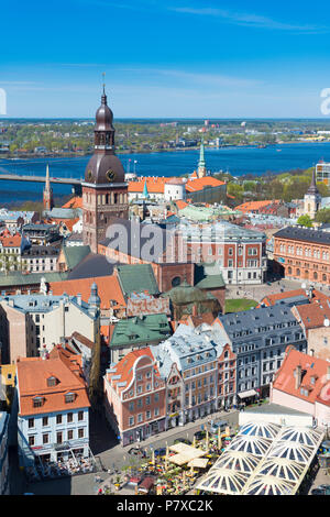 City Riga, Latvia Republic. Old city center and historic architecture ...