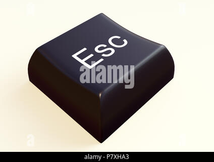 A 3d illustration of a esc button from a keyboard Stock Photo - Alamy