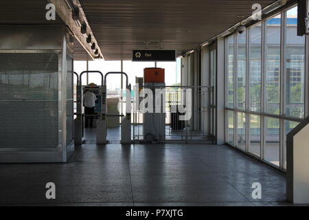 Modern baffle gate or turnstile Stock Photo - Alamy