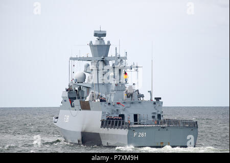 German K130 Braunschweig class corvette F261 Magdeburg during Naval ...