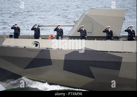 The Finnish Navy Hamina-class fast-attack missile craft boat FNS Hanko ...