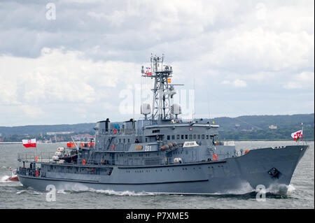 Polish Wodnik-class training ship ORP Wodnik 251 during Naval Parade to ...