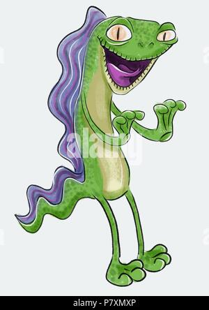 An illustration of a happy cute cartoon newt Stock Photo - Alamy