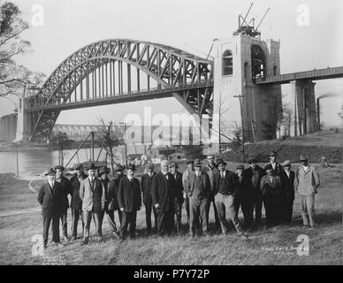 Hell Gate Bridge, Designed by Gustav Lindenthal. State: New York Stock ...