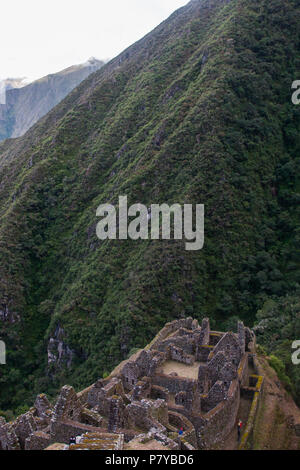 Vertical image of ancient Inca town in the Andes Stock Photo - Alamy