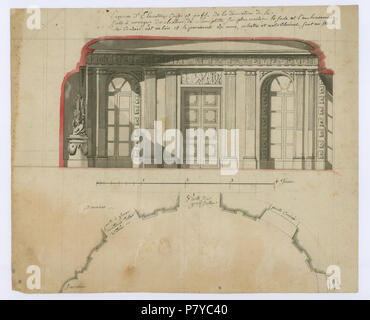 Coupe et profil de la redoute de Rosalie au Natchez prise sur la ligne A.B. aud lieu le 11 may ...