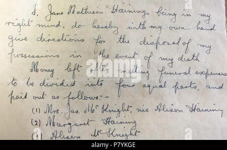 English: Jane Haining (6 June 1897 – 16 August 1944) was a Church of ...