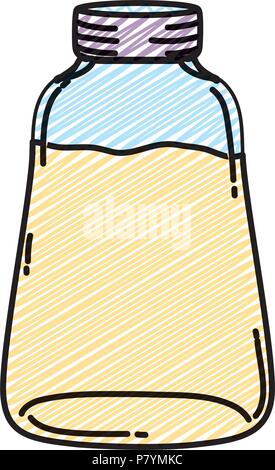 doodle delicious healthy juice mason background Stock Vector Image ...