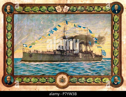 Greek armoured cruiser Georgios Averof in the 1940s Stock Photo - Alamy