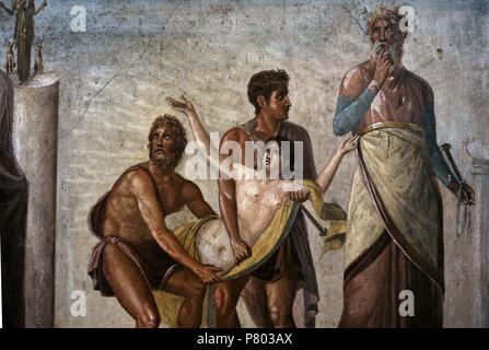 The Sacrifice of Iphigenia. House of the Tragic Poet. Pompeii, Italy ...