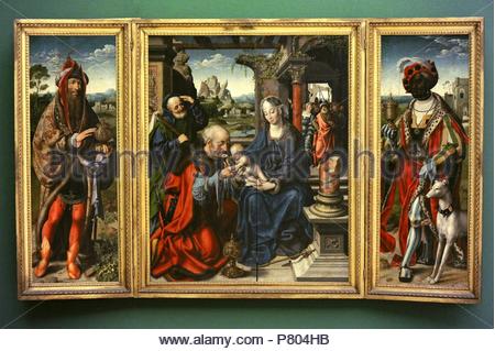 Joos van Cleve - Triptych of the Adoration of the Magi - 1520 - XVI Stock Photo: 68332274 - Alamy
