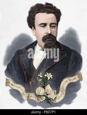 Frederic Soler Hubert (1839-1895), known as Serafi Pitarra. Poet ...
