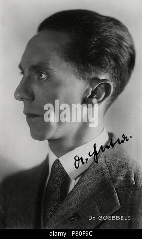 Portrait of German Nazi Minister of Propaganda Joseph Goebbels, Germany ...
