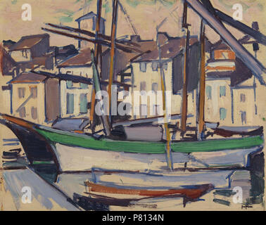 English: Landscape at Cassis . circa 1910 340 Samuel-John-Peploe ...