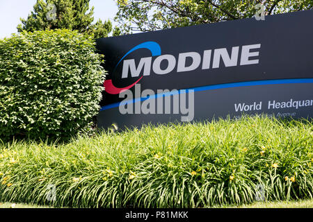A logo sign outside of the headquarters of The Modine Manufacturing ...
