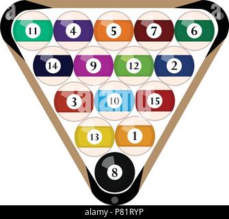 Isolated group of billiard balls icon Vector Stock Vector Image & Art ...