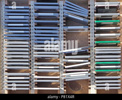 Slides negatives with plastic frames in box Stock Photo - Alamy