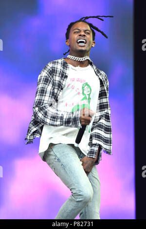 Playboi Carti performing on the third day of the Wireless Festival, in ...
