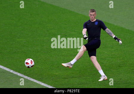England goalkeeper Jordan Pickford during a training session at Swope ...