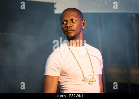 Giggs performing on the third day of the Wireless Festival, in Finsbury ...