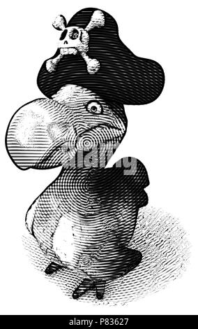 3d render of a funny cartoon pirate captain character holding an ...