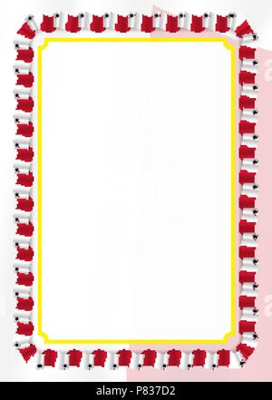 Frame and border of ribbon with Malta flag, template elements for your ...