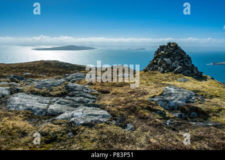 The Island of Pabbay from near the summit of Ceapabhal on Toe Head (Gob ...