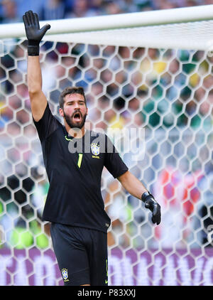 Alisson of Brazil reacts during the FIFA World Cup 2026 Group C ...