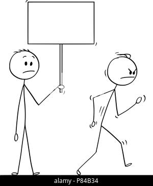 Cartoon of Angry Man Leaving Conversation Vigorously Stock Vector Image ...