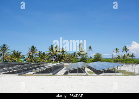 Solar Power grid on Manihiki Island, Cook Islands Stock Photo - Alamy