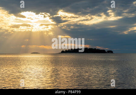 Seascape of Jadran sea at sunset in croatia Stock Photo - Alamy