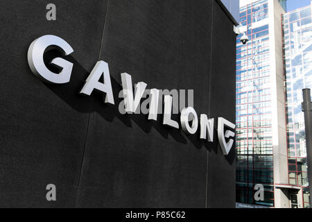 A logo sign outside of the headquarters of Gavilon in Omaha, Nebraska ...