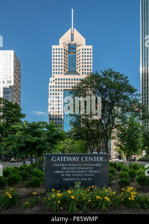 GATEWAY CENTER IN DOWNTOWN PITTSBURGH, PENNSYLVANIA. THIS AREA WAS A ...