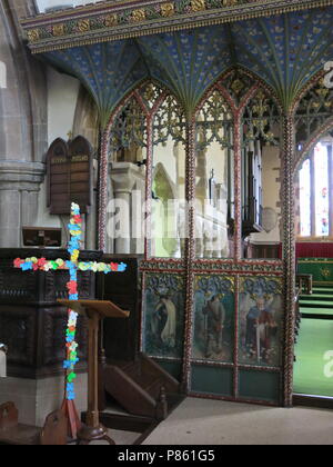 The Rood screen, All Saints Church, Earls Barton, Northamptonshire ...