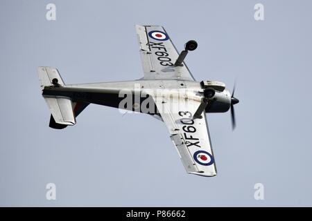 Vintage 1950 Hunting Percival Piston Provost T.1 aircraft in flight ...