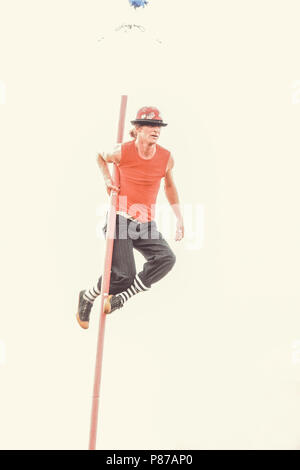 Circus performer on the high wire Long Island New York Stock Photo - Alamy