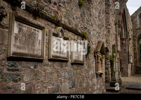 Grey Abbey Cistercian monastery on Strangford Lough, County Down ...