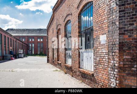 Gniezno / Poland - Old, german railway roundhouse. Ruins, rust and ...
