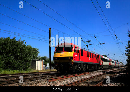 DB 90036 pulling Virgin trains carriages, East Coast Trains, East Stock Photo - Alamy