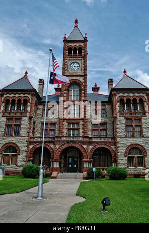 Medieval Castle style architecture courthouse building of rock, granite ...