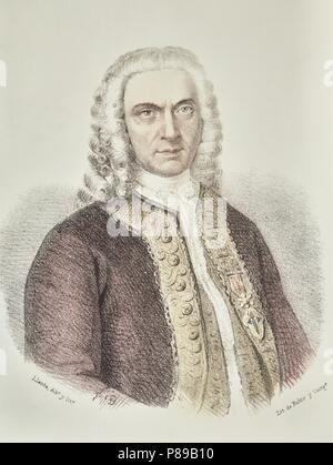 Jose del Campillo y Cossio (1693-1743). Spanish statesman. Illustration ...