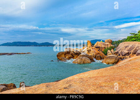 Hin Ta and Hin Yai Rocks or grandmother and grandfather rocks in Koh ...