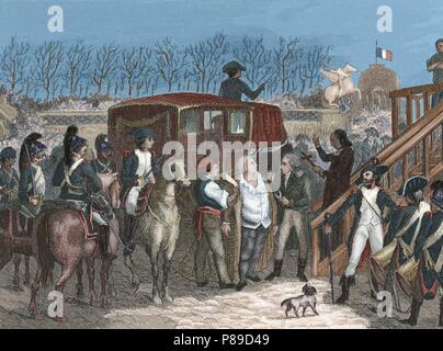 The public execution of Louis XVI by guillotine on 21 January 1793 at ...