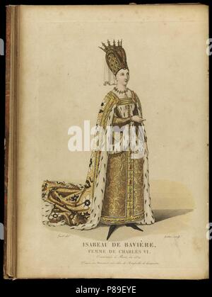 This portrait of Isabeau of Bavaria, Queen of France, captures the ...