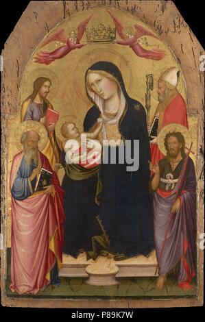 Throne of Madonna and Child, St. Nicholas of Bari, Catherine of ...