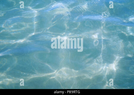 Underwater light reflections in an outdoor swimming pool Stock Photo ...