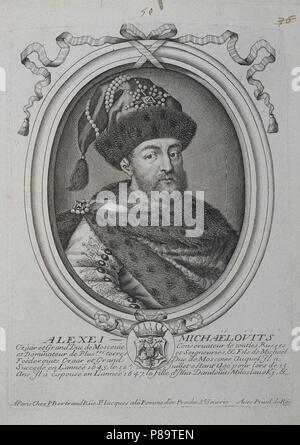 Portrait of Alexis of Russia (1629-1676) the tsar of Russia. Dated 17th ...